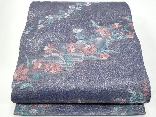 平和屋着物＊夏物　六通柄袋帯　花の万国博　金糸　正絹　逸品　未使用　CAAW7001fb