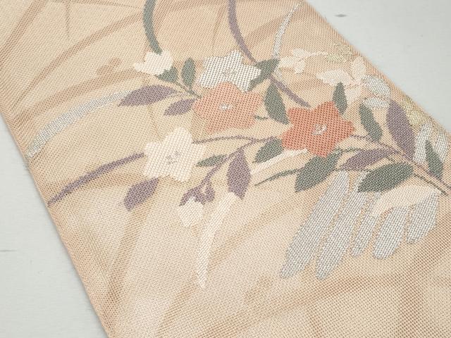 平和屋着物＊夏物 太鼓柄袋帯 桔梗 金銀糸 正絹 逸品 CAAW7022fbの通販