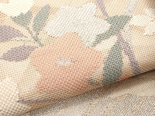 平和屋着物＊夏物 太鼓柄袋帯 桔梗 金銀糸 正絹 逸品 CAAW7022fbの通販