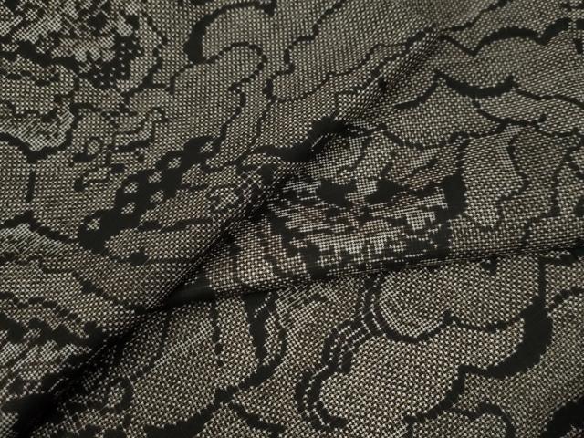 平和屋着物●本場大島紬　7マルキ　雲重ね遠山草花文　正絹　逸品　CAAW7203yc