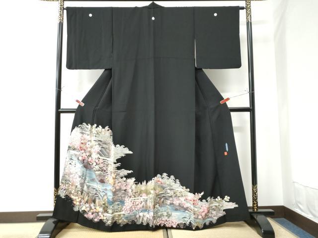 平和屋着物●本加賀友禅作家　土田双園　黒留袖　山閣　正絹　逸品　CAAW7228yc