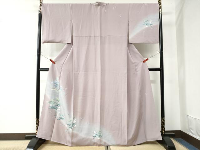 平和屋着物●十日町友禅　女流作家　遠田藤舟　訪問着　飛鳥松竹梅　暈し染め　正絹　逸品　CAAW7229yc