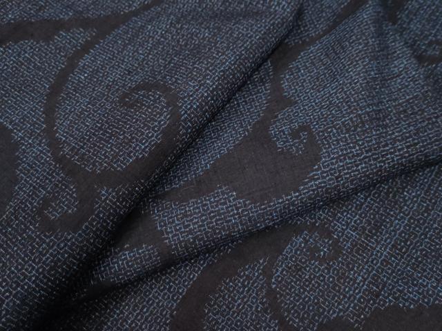 平和屋着物●結城紬　80亀甲　唐草文　正絹　逸品　CAAW7251yc