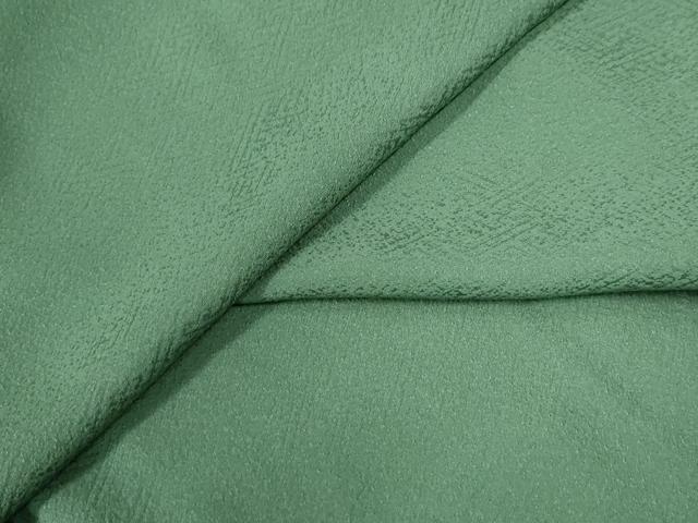 平和屋着物●上質な色無地　紗綾形地紋　柳染色　正絹　逸品　CAAW7272yc