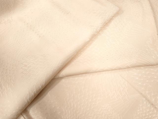 平和屋着物●上質な色無地　扇面吉祥地紋　肌色　正絹　逸品　CAAW7275yc