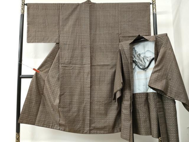 平和屋着物●男性　本場大島紬　アンサンブル　吉祥文　正絹　逸品　CAAW7296yc