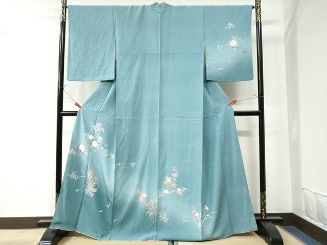 平和屋着物●訪問着　友禅　草花文　暈し染め　正絹　逸品　CAAW7309yc