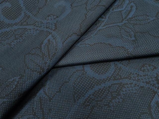 平和屋着物●本場大島紬　9マルキ　雲取り唐草文　正絹　逸品　CAAW7311yc