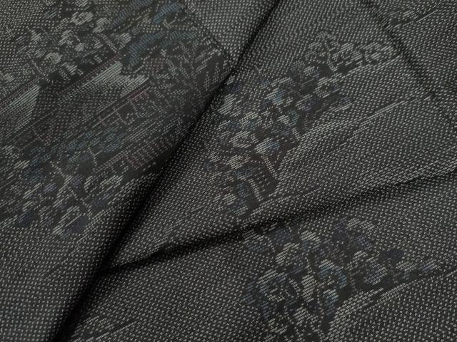 平和屋着物●本場大島紬　遠山風景文　正絹　逸品　CAAW7312yc