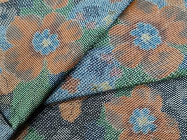 平和屋着物●本場大島紬　草花文　正絹　逸品　CAAW7325yc