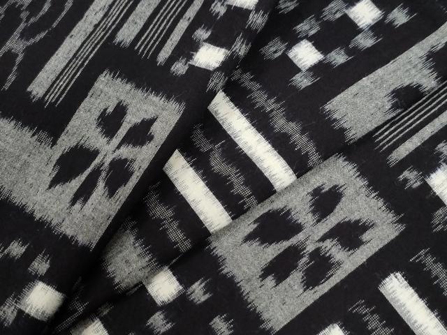 平和屋着物●久留米絣　単衣　色紙重ね吉祥花文　綿　逸品　CAAW7326yc