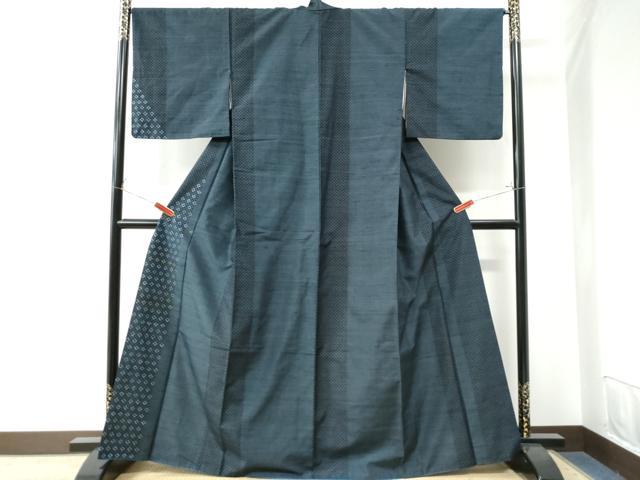 平和屋着物●訪問着　紬地　網目文　正絹　逸品　CAAW7357yc