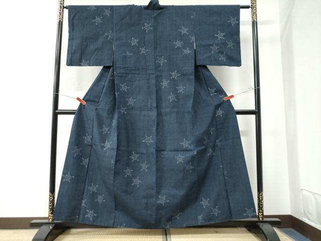 平和屋着物○本場結城紬 重要無形文化財 100亀甲 吉祥文 正絹 逸品