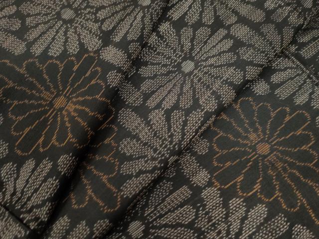 平和屋着物●本場大島紬　菊菱文　正絹　逸品　CAAW7385yc