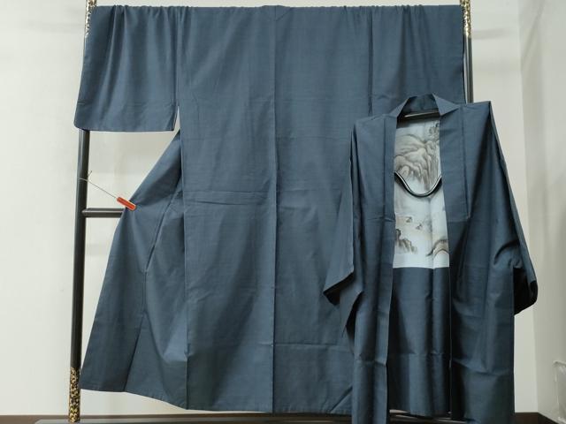 平和屋着物●男性　本場大島紬　アンサンブル　100亀甲　総詰め　キングサイズ　正絹　逸品　CAAW7388yc