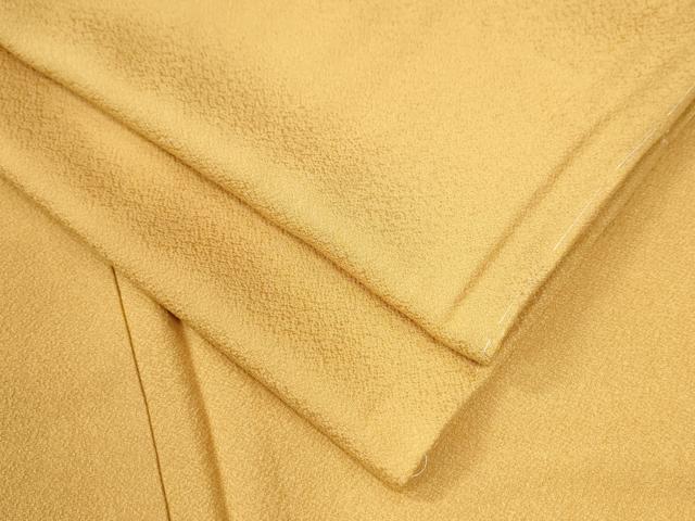 平和屋着物●上質な色無地　山吹色　正絹　逸品　未使用　CAAW7397yc