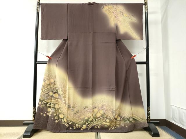 平和屋着物●訪問着　辻が花　手描き　暈し染め　正絹　逸品　CAAW7405yc
