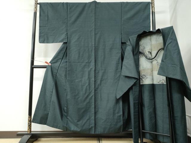 平和屋着物●男性　本場大島紬　アンサンブル　80亀甲　総詰め　正絹　逸品　CAAW7420yc