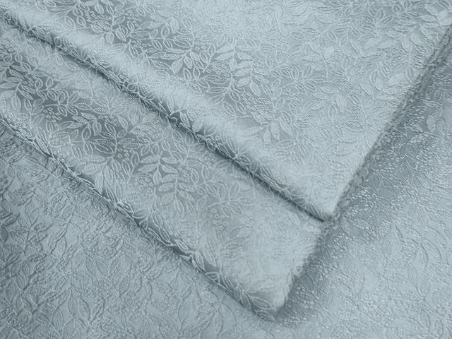 平和屋着物●上質な色無地　南天地紋　灰青色　正絹　逸品　CAAW7474yc