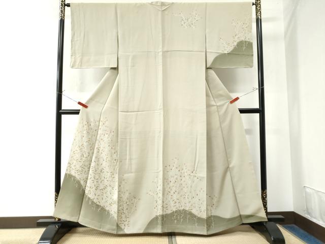 平和屋着物●訪問着　草木文　暈し染め　金彩　三越扱い　正絹　逸品　未使用　CAAW7491yc