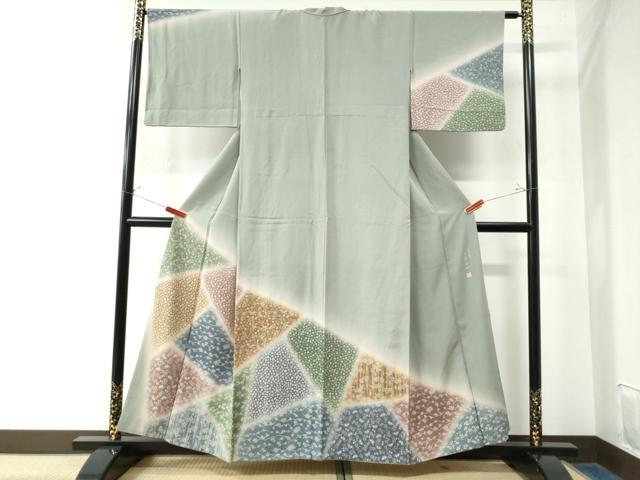 平和屋着物●訪問着　保科祐彩　切嵌草花文　暈し染め　高島屋扱い　正絹　逸品　CAAW7515yc