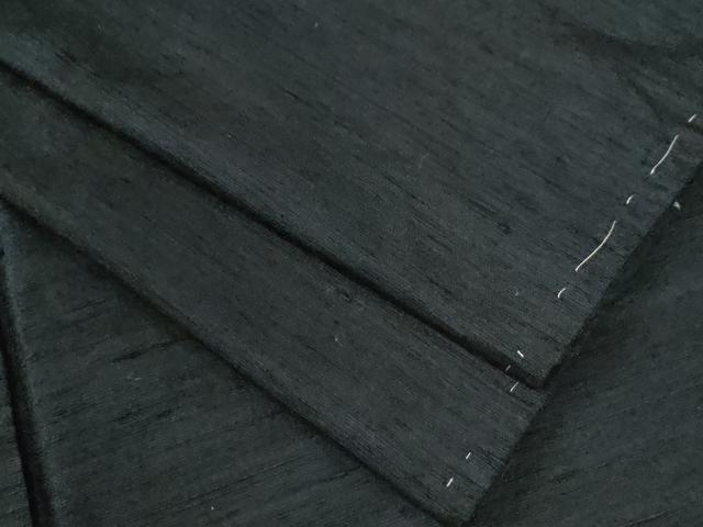 平和屋着物●男性　紬　色無地　濃紺地　正絹　逸品　未使用　CAAW7575yc