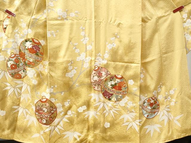 平和屋着物●豪華振袖　駒刺繍　花蝶筏文　金彩　正絹　逸品　AABD1600ck 平和屋着物○豪華振袖 駒刺繍 花蝶筏文 金彩 正絹 逸品 AABD1600ck