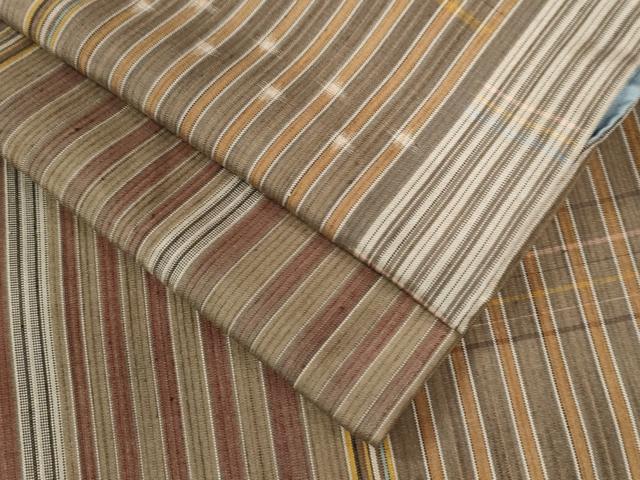 平和屋着物●上質な紬　間道　正絹　逸品　CAAW7691yc