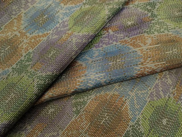 平和屋着物●本場大島紬　横段吉祥文　正絹　逸品　CAAW7704yc