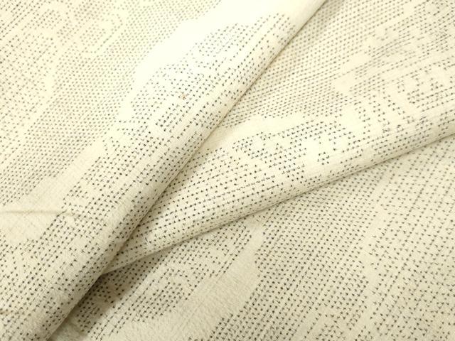 平和屋着物●本塩沢　雲重ね吉祥文　正絹　逸品　CAAW7706yc