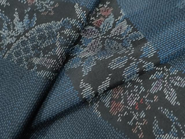 平和屋着物●本場大島紬　籬草花間道　正絹　逸品　CAAW7733yc