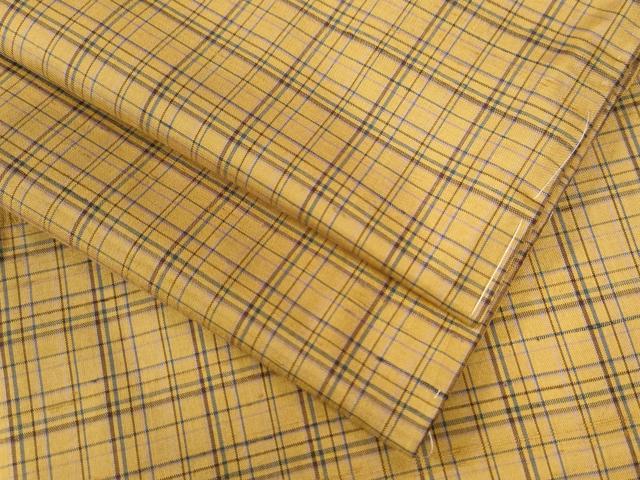 平和屋着物●上質な紬　格子柄　正絹　逸品　未使用　CAAW7740yc
