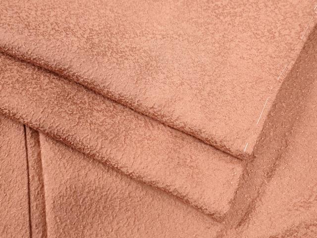 平和屋着物●上質な色無地　紋意匠　薄紅色　正絹　逸品　未使用　CAAW7752yc