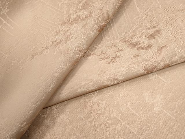 平和屋着物●上質な色無地　樹林地紋　水柿色　正絹　逸品　CAAW7756yc