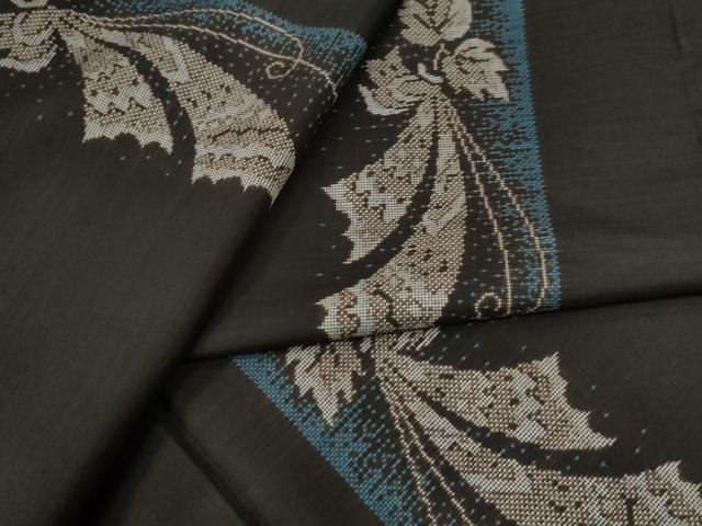 平和屋着物●本場大島紬　9マルキ　舞蝶間道　正絹　逸品　CAAW7757yc