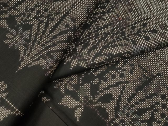 平和屋着物●本場大島紬　7マルキ　草花文　正絹　逸品　CAAW7759yc