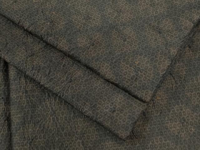 平和屋着物●上質な紬　絞り　100亀甲　吉祥文　正絹　逸品　CAAW7785yc