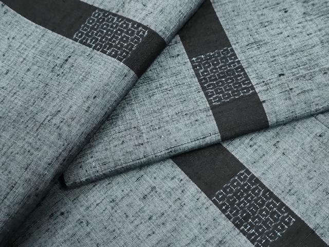 平和屋着物●結城紬　80亀甲　間道　正絹　逸品　未使用　CAAW7788yc