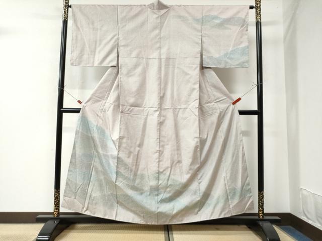 平和屋着物●訪問着　本場大島紬　100亀甲　霞文　正絹　逸品　未使用　CAAW7790yc