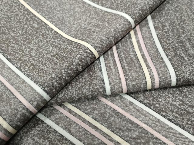 平和屋着物●上質な小紋　縞　正絹　逸品　CAAW7794yc