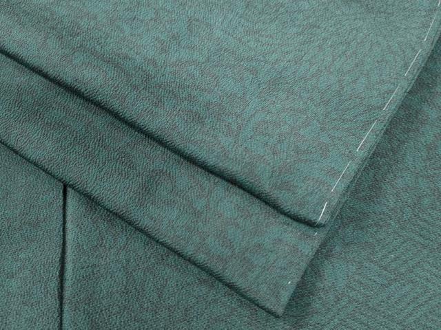 平和屋着物●上質な小紋　草花文　鬼しぼ縮緬　やまと誂製　正絹　逸品　未使用　CAAW7796yc