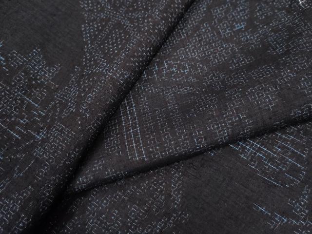 平和屋着物●本場結城紬　重要無形文化財　80亀甲　吉祥花文　正絹　逸品　未使用　CAAW7845yc