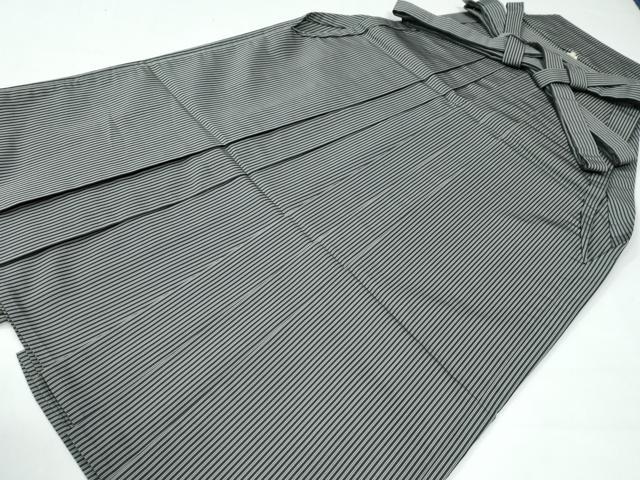 平和屋着物●男性　本場神代仙台平　馬乗り袴　縞　正絹　逸品　CAAW7848yc