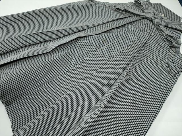 平和屋着物●男性　馬乗り袴　作家物　間道　正絹　逸品　CAAW7850yc