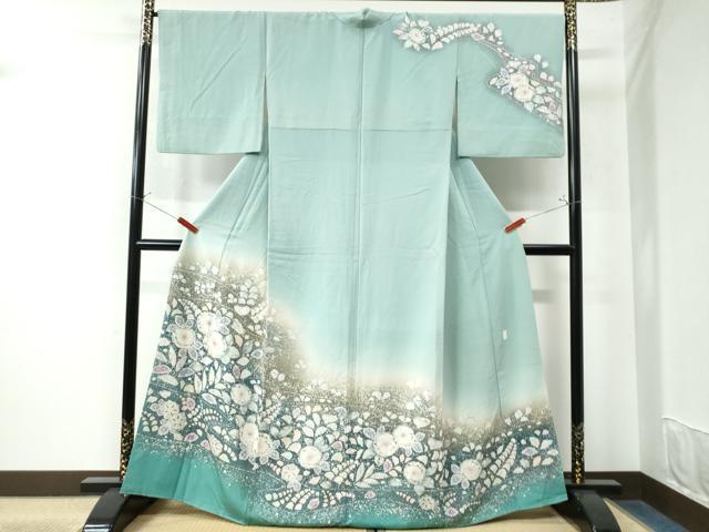 平和屋着物●訪問着　辻が花　手描き　暈し染め　無落款　正絹　逸品　CAAW7861yc