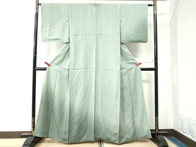 平和屋着物●訪問着　縞地紋　暈し染め　正絹　逸品　CAAW7873yc