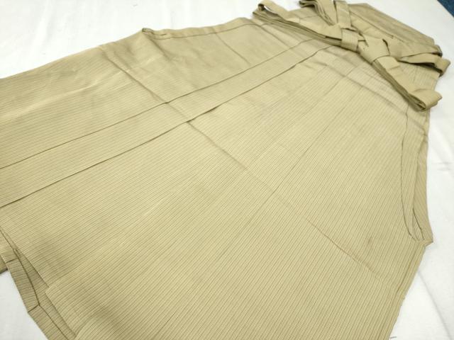 平和屋着物●男性　馬乗り袴　縞　正絹　逸品　CAAW7905yc