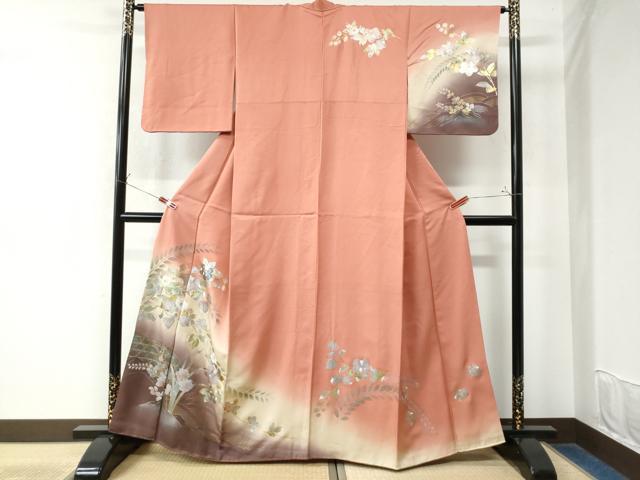 平和屋着物●訪問着　辻が花　暈し染め　金銀彩　正絹　逸品　CAAW7910yc