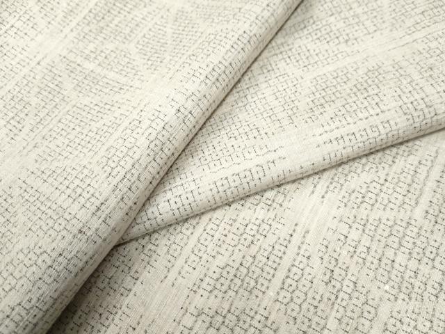 平和屋着物●結城紬　80亀甲　麻の葉文様　正絹　逸品　CAAW7916yc