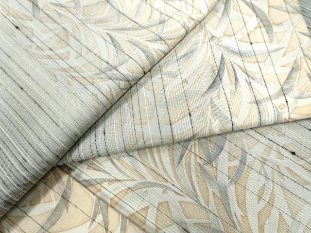 平和屋着物●上質な小紋　紬地　草木文　正絹　逸品　未使用　CAAW7919yc